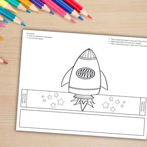 Spaceship Paper Crown Template, Printable Paper Crown, Space Craft ...