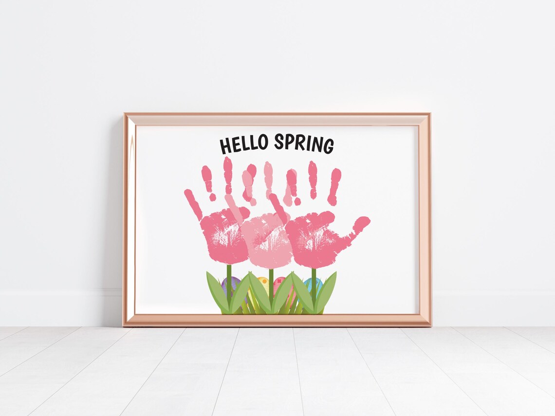 Spring Handprint Art Craft for Kids, Flower Keepsake Activity - Etsy