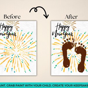 New Year Footprint Craft | Toddler & Preschool Keepsake Activity | Baby ...