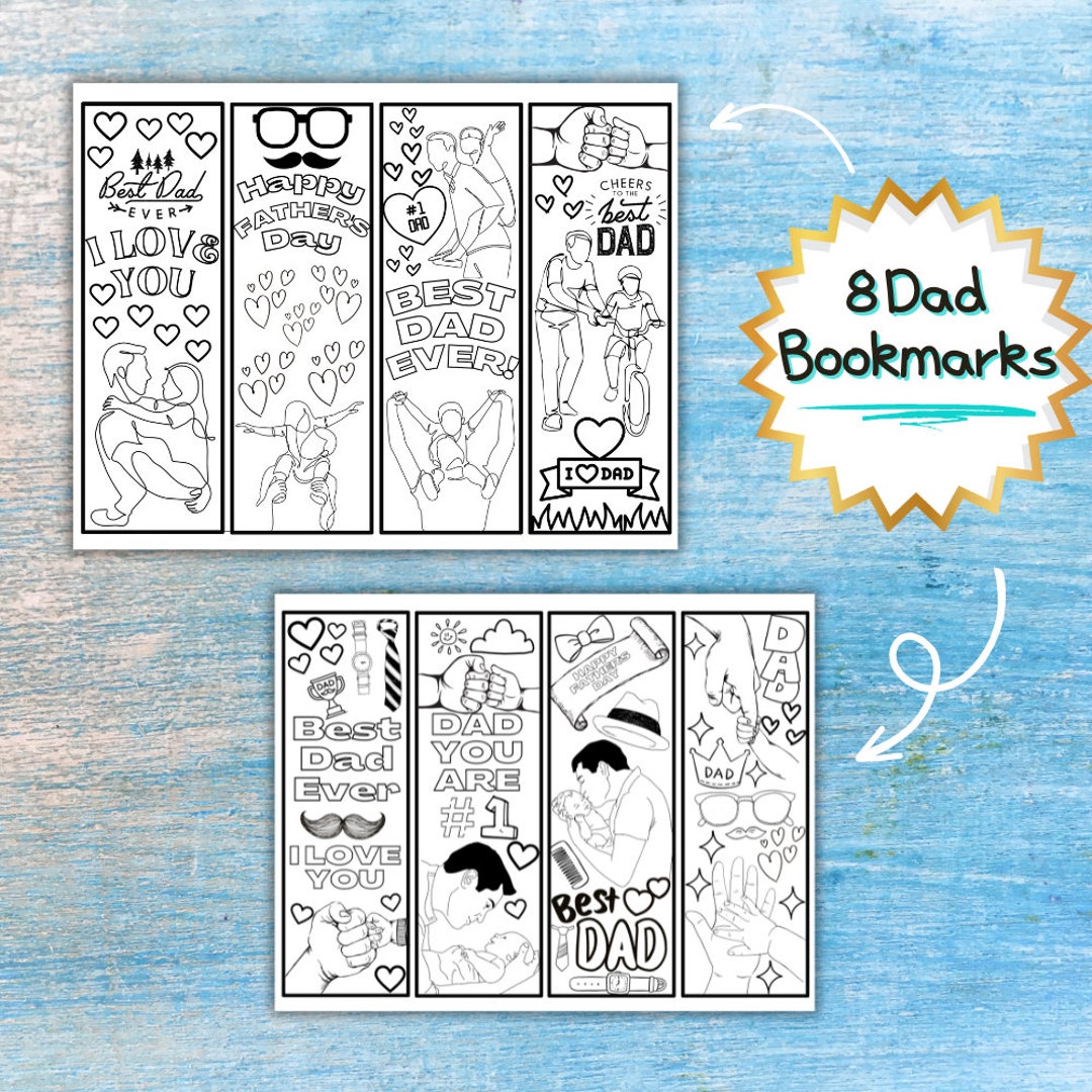 Father's Day Printable Bookmarks, Father's Day Crafts for Kids, Best ...