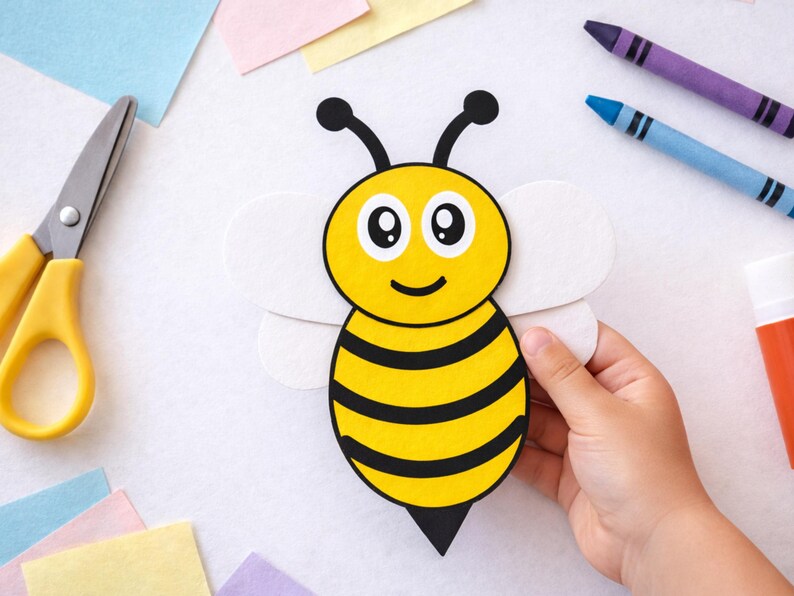 Spring Bee Cut and Glue Activity, Preschool Scissor & Fine Motor Skills ...