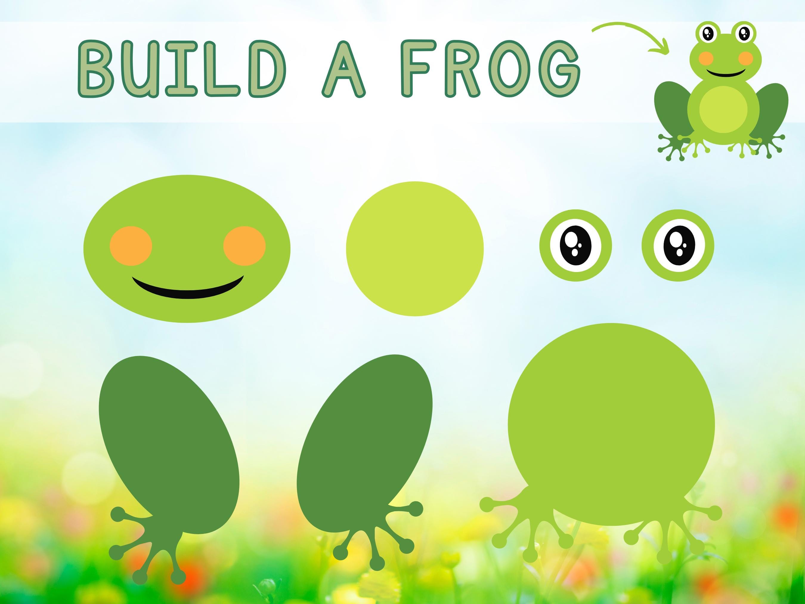 Spring Frog Cut & Glue Printable, Preschool Scissor Skills Activity ...