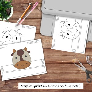 Cow Paper Hat Crown Craft, Cow Coloring Craft Paper Crown Template ...