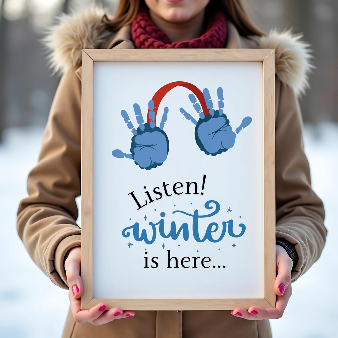 Winter Handprint Craft Template | Printable Winter Craft for Kids ...