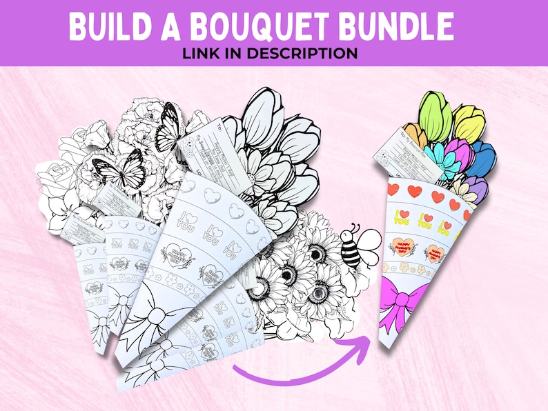 Mother's Day Build a Bouquet Craft, Mother's Day Printable Craft ...