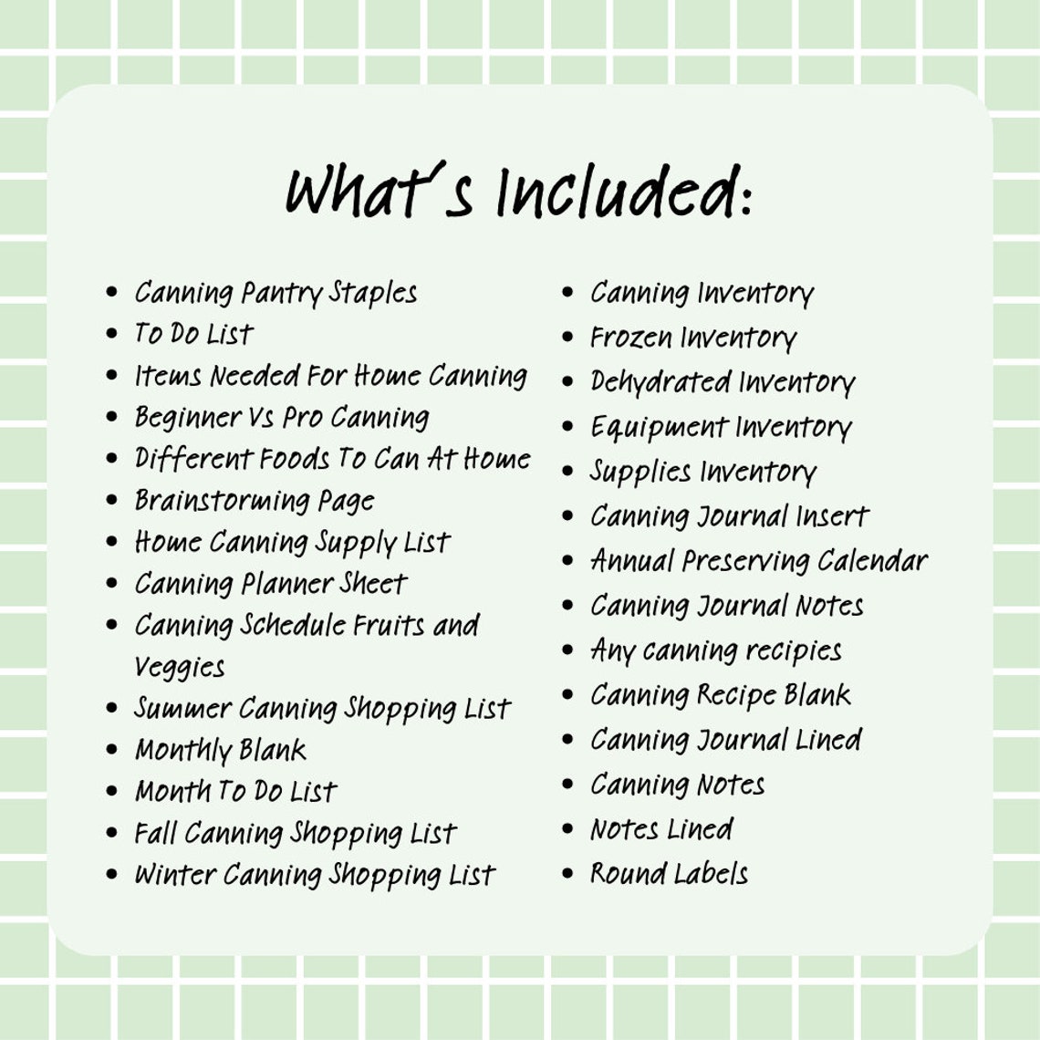 Printable Canning Planner, Homestead Planner, Canning Frozen Inventory ...