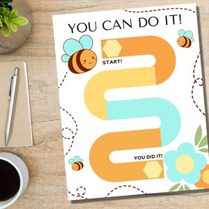 Printable Kids Reward Chart, Toddler Reward Chart, Bees Flowers Reward ...