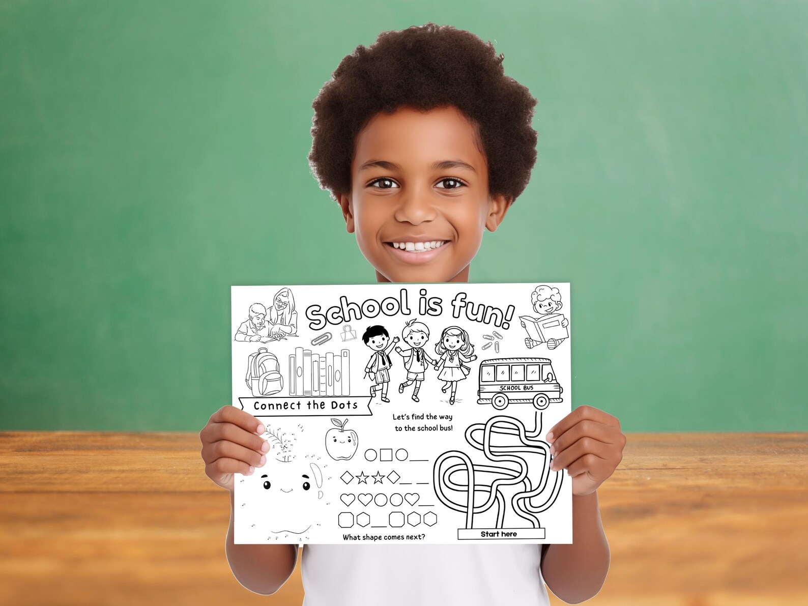 Back to School Placemats, Educational Activities, First Day of School ...