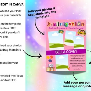 Kindergarten Yearbook Ad Template, Kindergarten Graduation Full Page ...