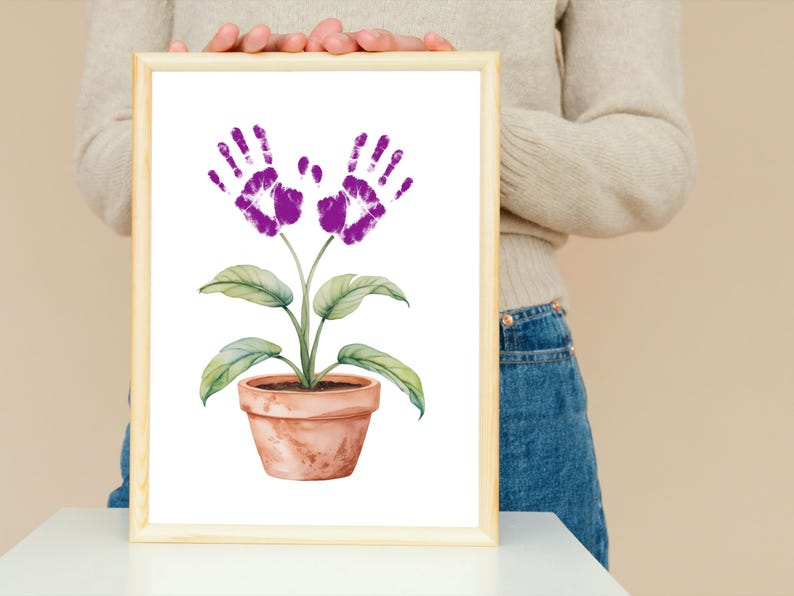 Plant Handprint Art, Flower Pot Classroom Handprint Craft, Fathers Day ...