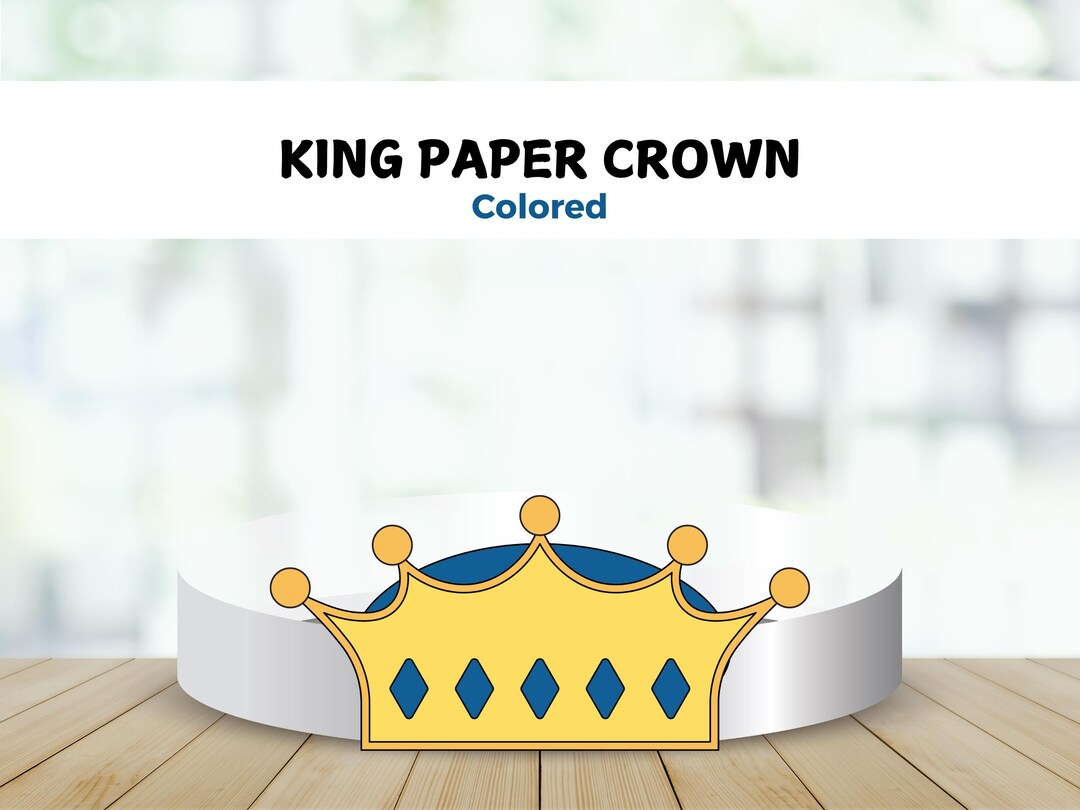 King Paper Crown Template, King Craft, Printable Kids Craft, King ...