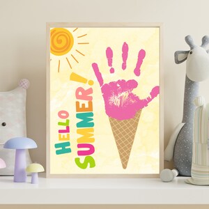 Summer Handprint Art Craft, Memory Baby Art Keepsakes, Preschool ...