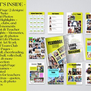 High School Yearbook Template, Class of 2025 Editable Senior Yearbook ...