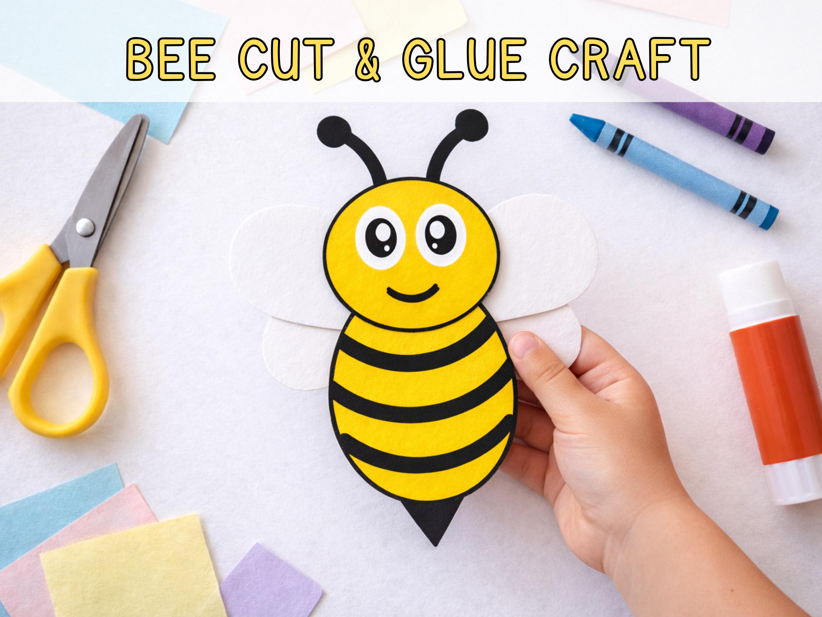 Spring Bee Cut and Glue Activity, Preschool Scissor & Fine Motor Skills ...