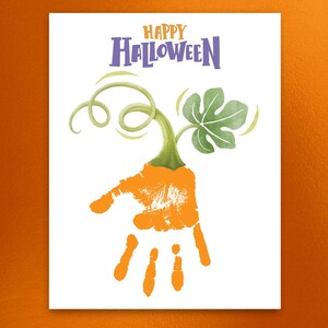 Printable Halloween Handprint Art, Halloween Handprint Craft for Kids ...