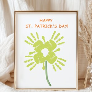 Clover Shamrock Handprint Art, St Patrick's Day Handprint Craft ...
