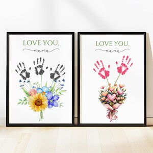 Nana Handprint Art Bundle, Grandparents Day Craft, DIY Gift for Grandma ...