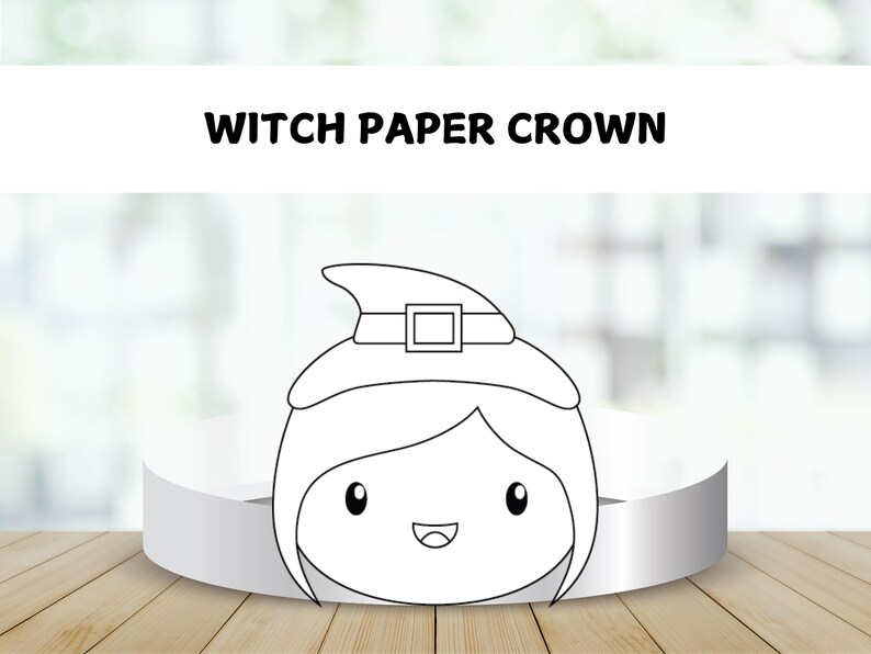Halloween Paper Crowns Printable, Halloween Party Hats, Kids Halloween ...