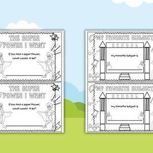 All About Me Mini Booklet, Printable Back to School Mini Book, Back to ...