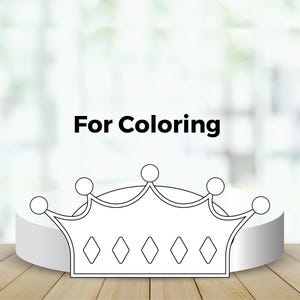 King Paper Crown Template, King Coloring Craft, Printable Kids Craft ...