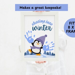 Penguin Handprint Art Craft – Printable Winter Handprint Activity for ...