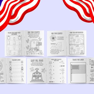 Memorial Day Activity Booklet for Kids, Printable Memorial Day Coloring ...