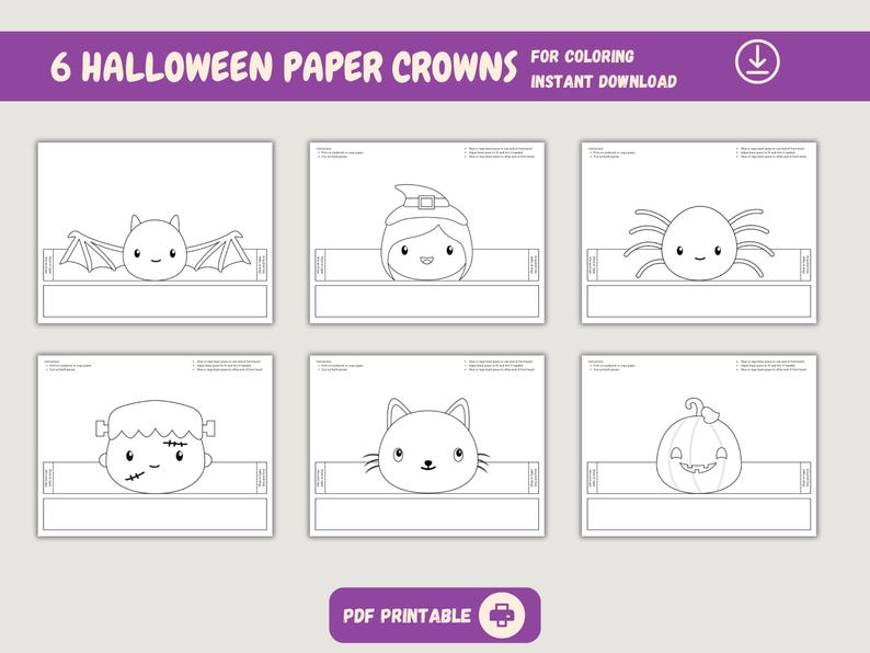 Halloween Activity Bundle Printable, Halloween Kids Crafts Ages 3-8 ...