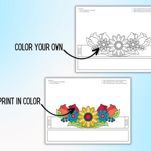 Flower Paper Crown Template, Printable Paper Crown, Fairy Craft ...