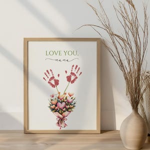 Nana Handprint Art, Gift for Grandma, Valentines Handprint Craft, Gift ...