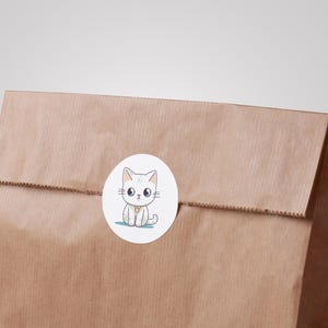 Cute Cat Digital Stickers Bundle, Kawaai Cat Printable Stickers Kitty ...