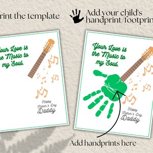 Father's Day Handprint & Footprint Craft Bundle, Fathers Day Crafts ...