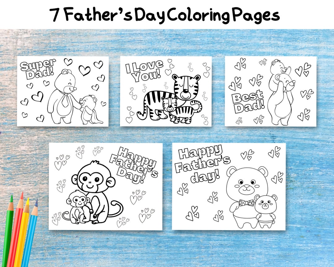 Father's Day Coloring Pages, Father's Day Coloring Craft, Father's Day ...