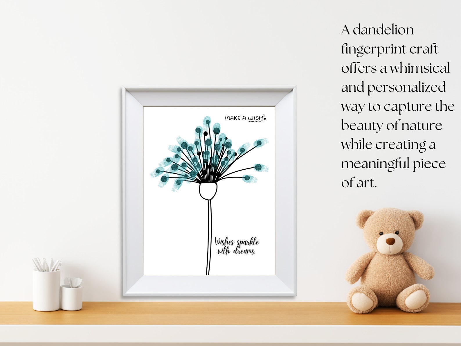 Fingerprint Dandelion Art Craft, DIY Keepsake (PDF Pattern) - Etsy