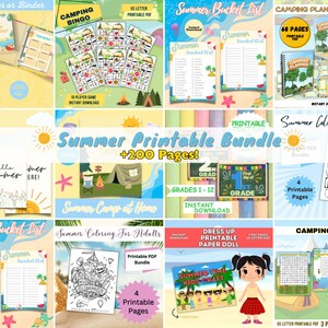 Ultimate Summer Printable Bundle, Summer Activities for Kids, Summer ...
