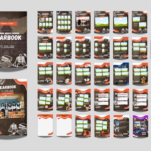Middle School Yearbook Template, Printable Memory Book, Student ...