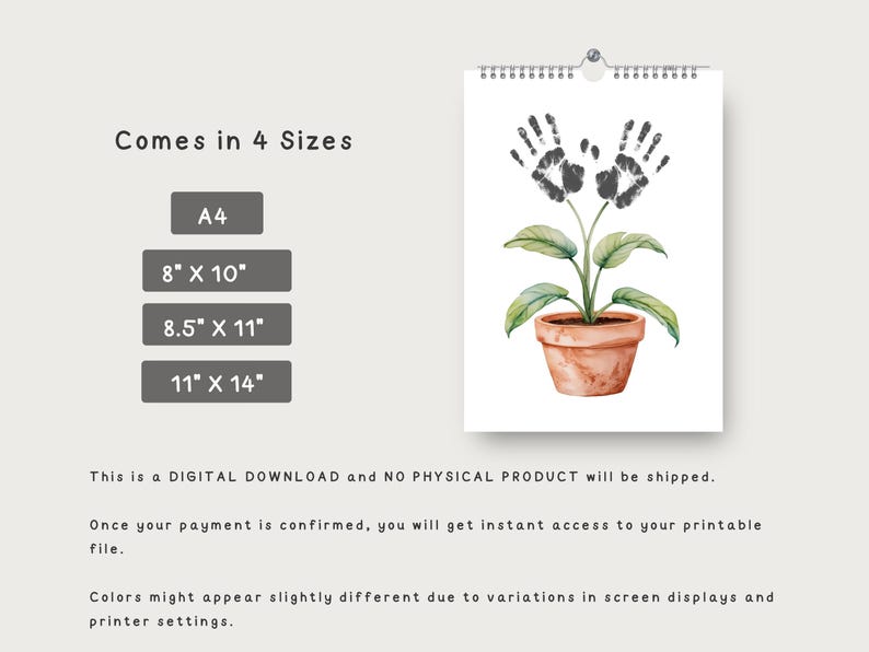 Plant Handprint Art, Flower Pot Classroom Handprint Craft, Fathers Day ...