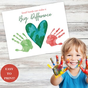 Handprint & Footprint Craft Bundle – Printable Kids Memory Book ...
