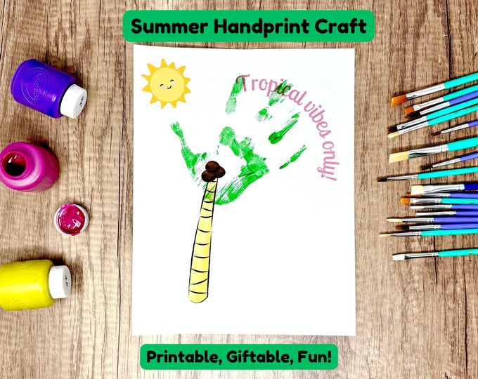 Handprint Fish Craft, Printable Summer Handprint Art, End of School ...
