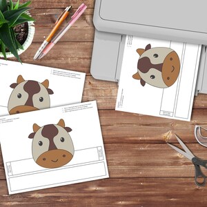 Cow Paper Hat Crown Craft, Cow Coloring Craft Paper Crown Template ...