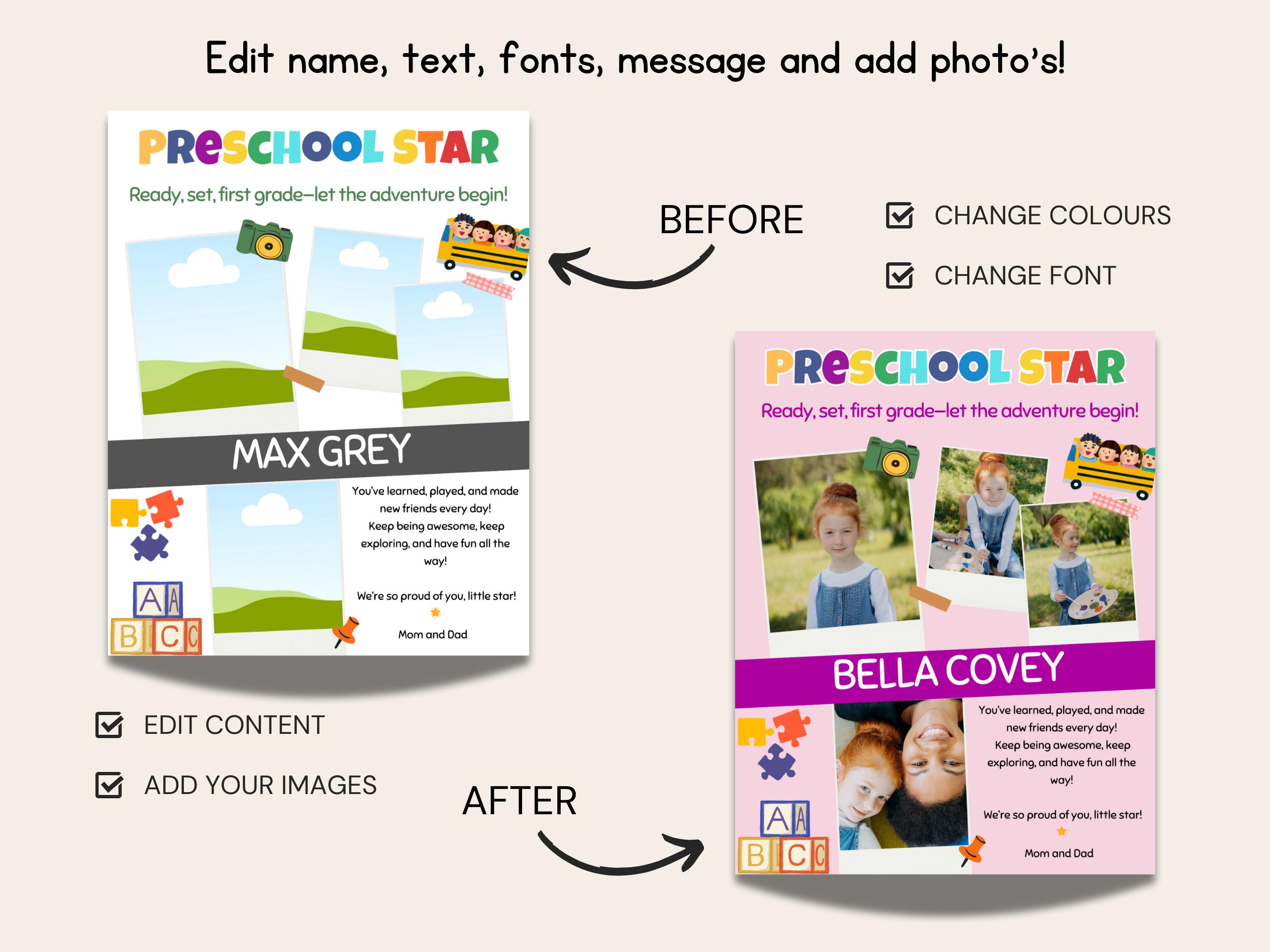 Editable Preschool Yearbook Ad Template, Full Page (digital Download ...