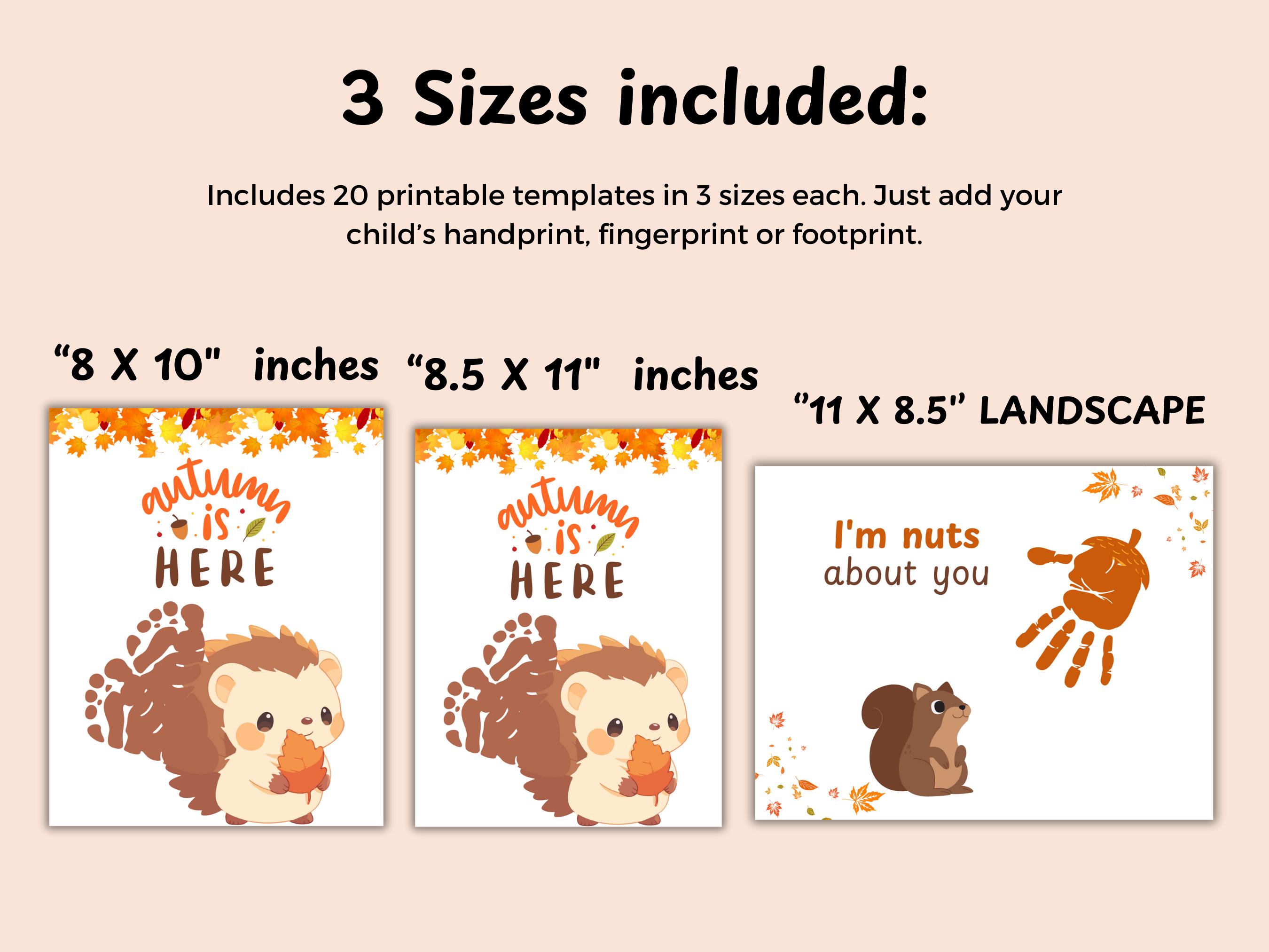 Fall Handprint Art Bundle for Kids, Autumn Handprint Toddler Craft ...