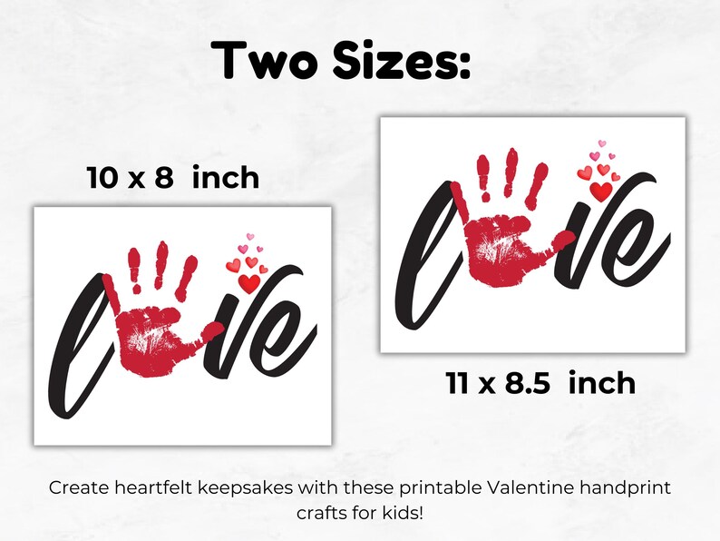 Valentine Love Handprint Art, Valentines Handprint Craft, Love Keepsake ...