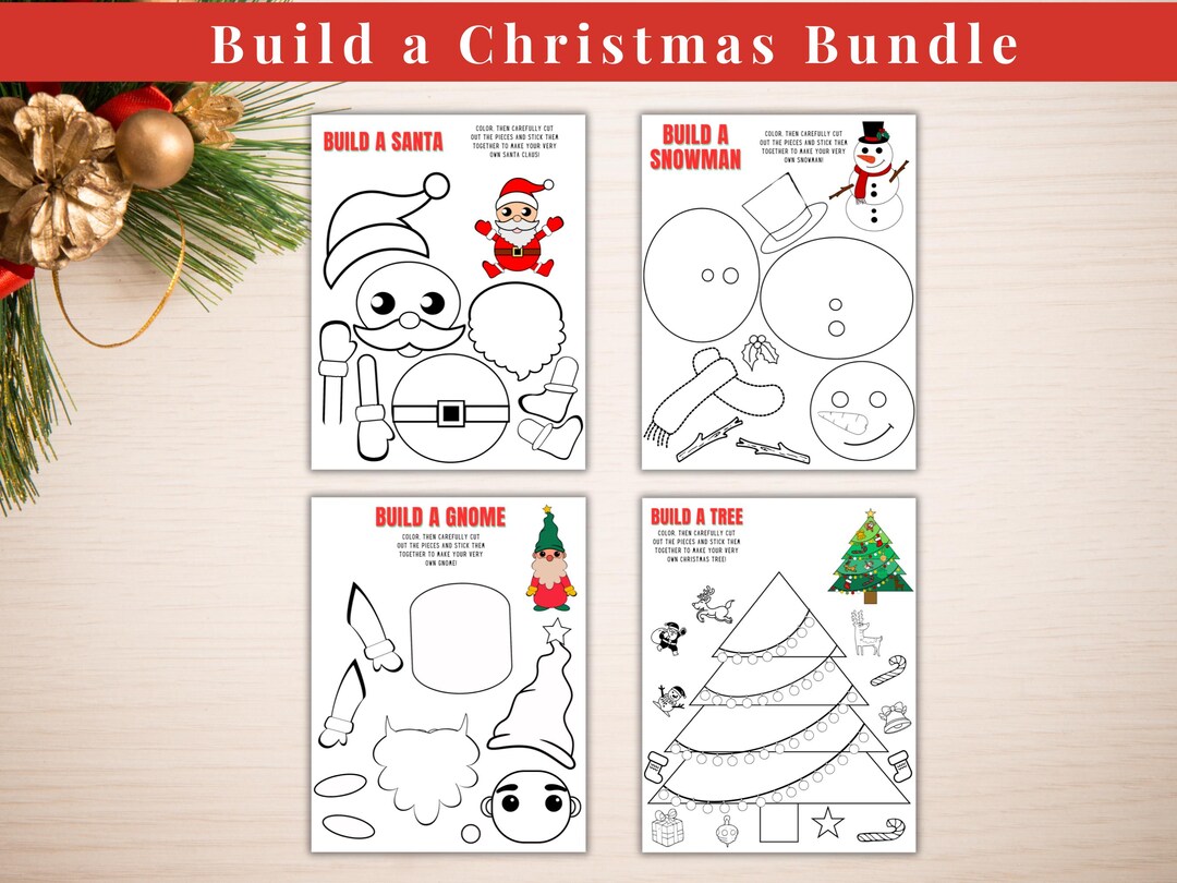 Activité hivernale à fabriquer soi-même pour Noël, Père Noël à imprimer ...