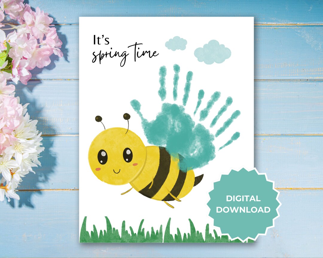 Spring Handprint Art Craft, Memory Baby Art Keepsakes, Preschool ...