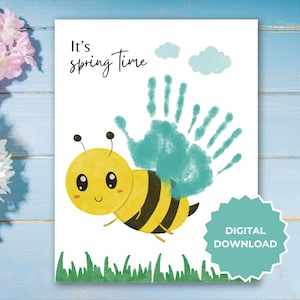 Spring Handprint Art Craft, Memory Baby Art Keepsakes, Preschool ...