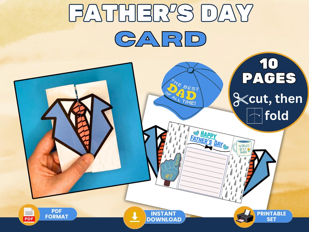 Happy Fathers Day Cards, All About My Dad, Color Your Own Card, Dad ...