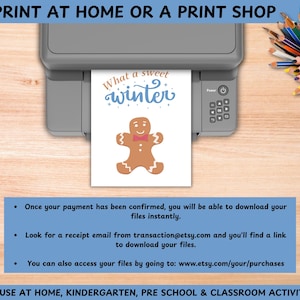 Gingerbread Man Handprint Art, Printable Winter Handprint Craft ...