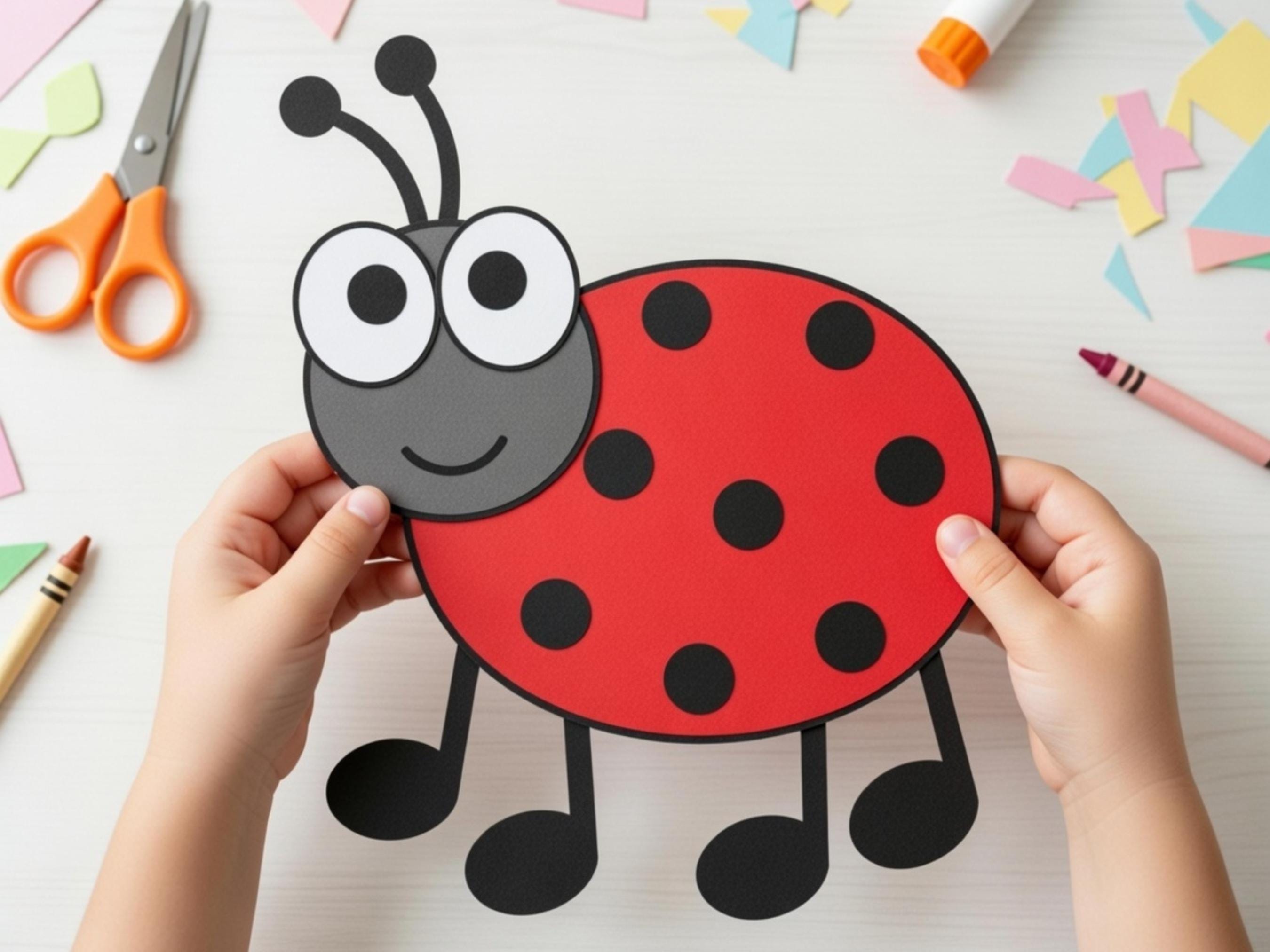 Spring Cut and Glue Activity Printable, Build a Bug Preschool Craft ...