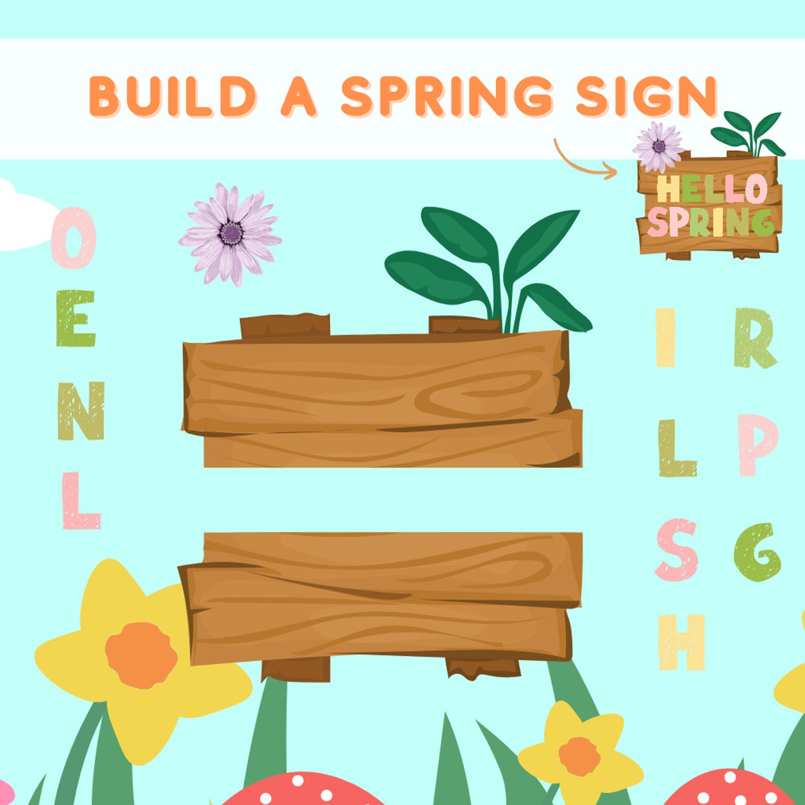 Spring Cut & Glue Activity Printable, Preschool Craft for Fine Motor ...