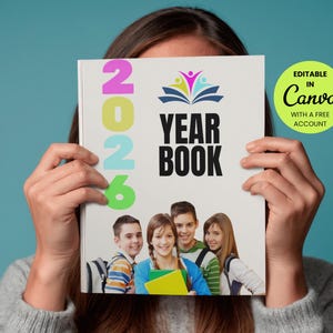 Yearbook Template Class of 2026, Editable Senior Layout, Canva Memory ...